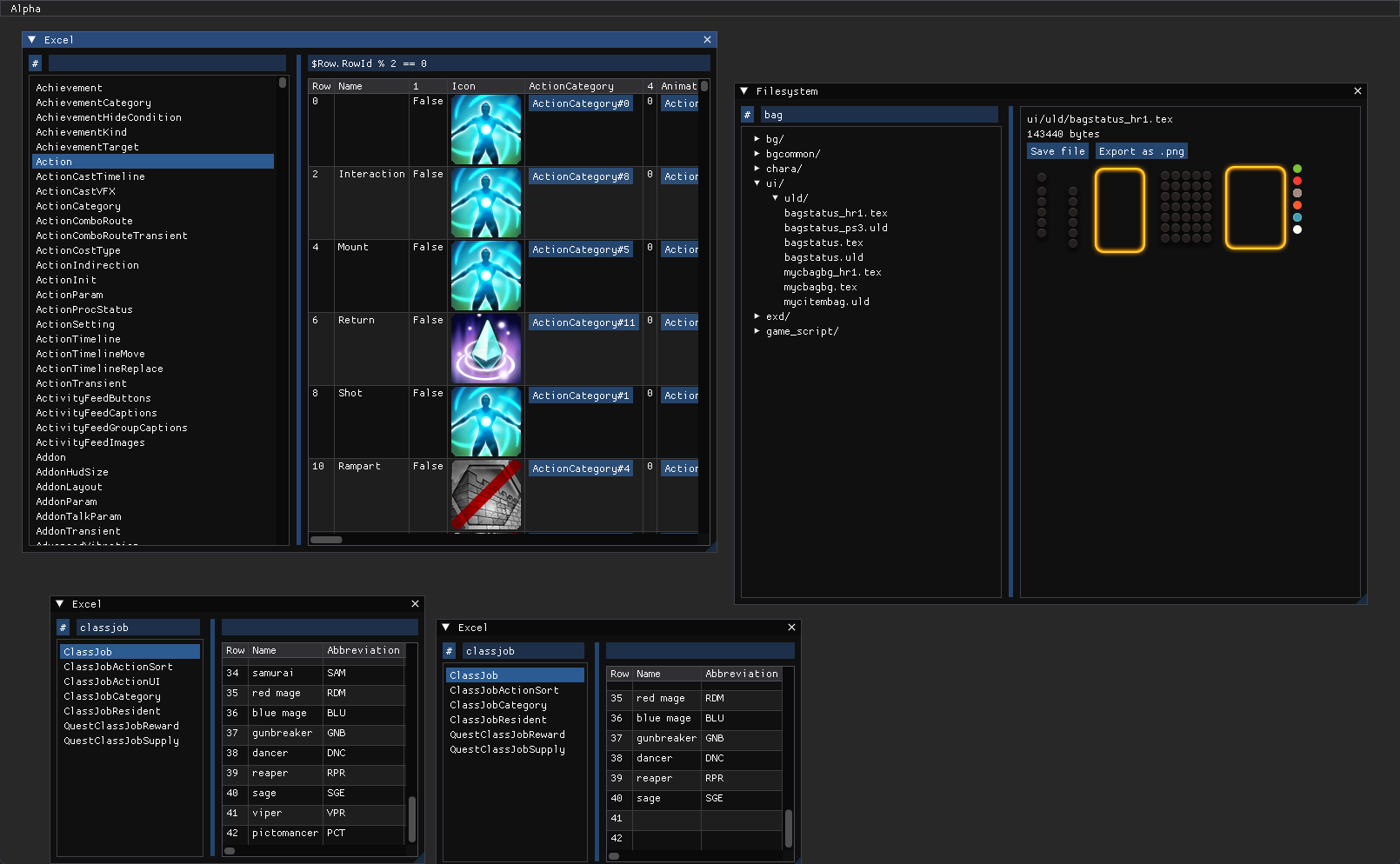 GitHub - NotNite/Alpha: FINAL FANTASY XIV toolkit for modding, datamining, and reverse engineering